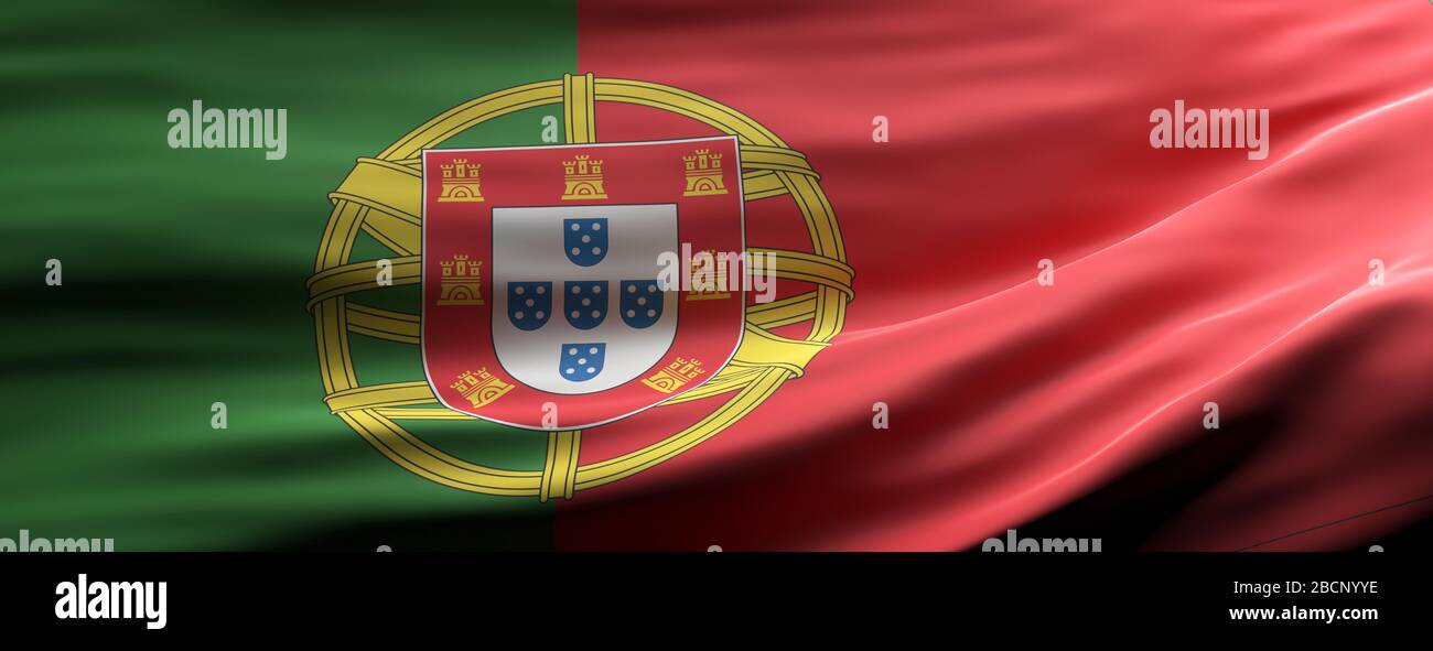 Portugal sign symbol. Portuguese national flag waving texture ...