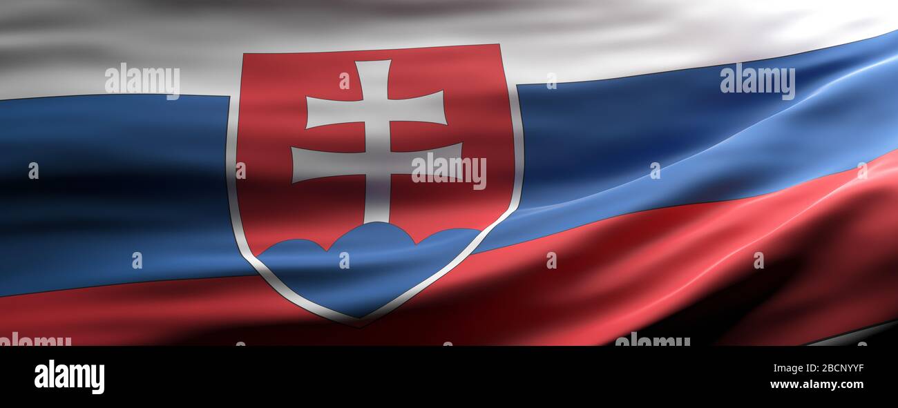 Slovakia sign symbol. Slovakian national flag waving texture background ...
