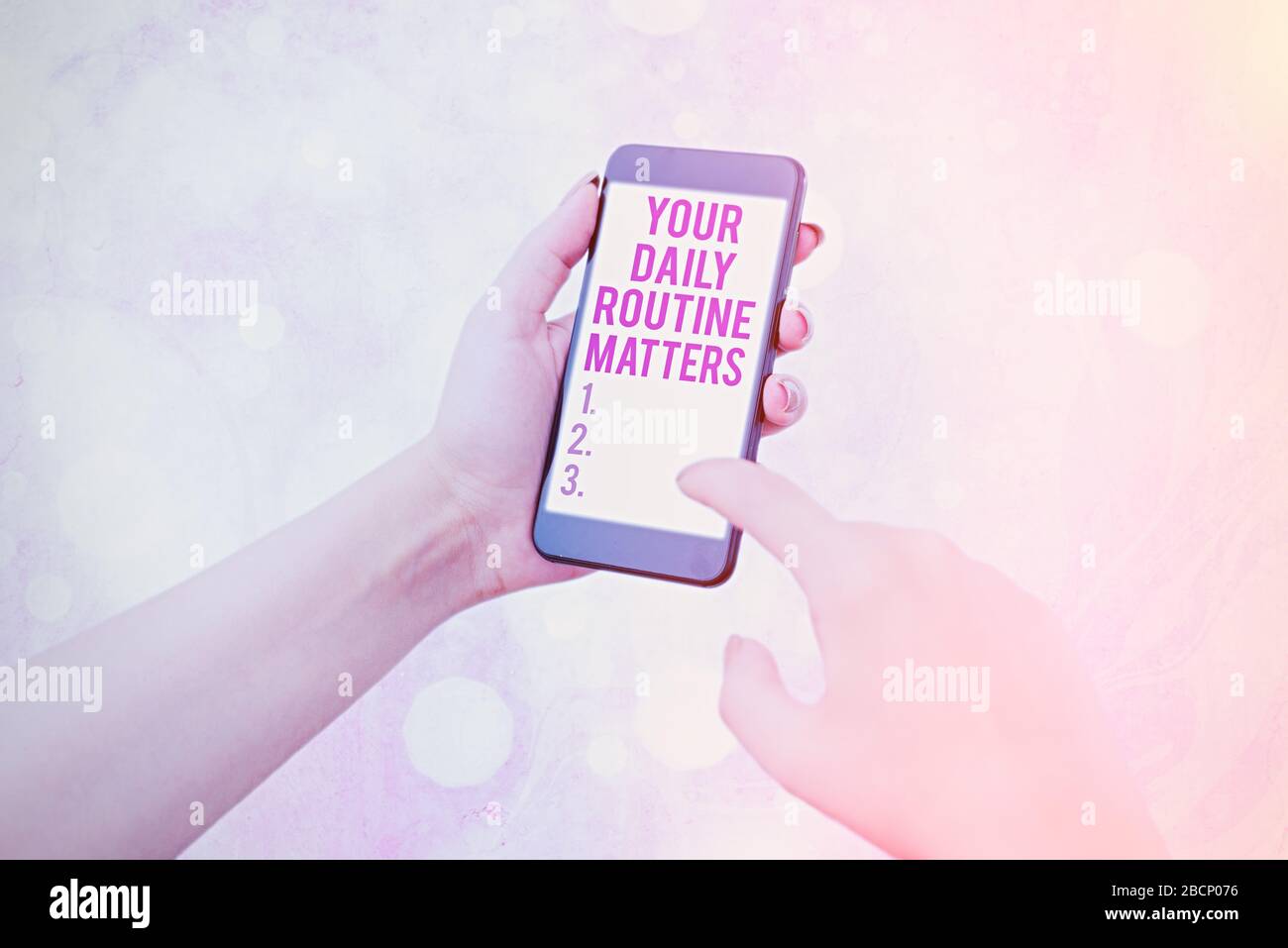 Writing note showing Your Daily Routine Matters. Business concept for ...