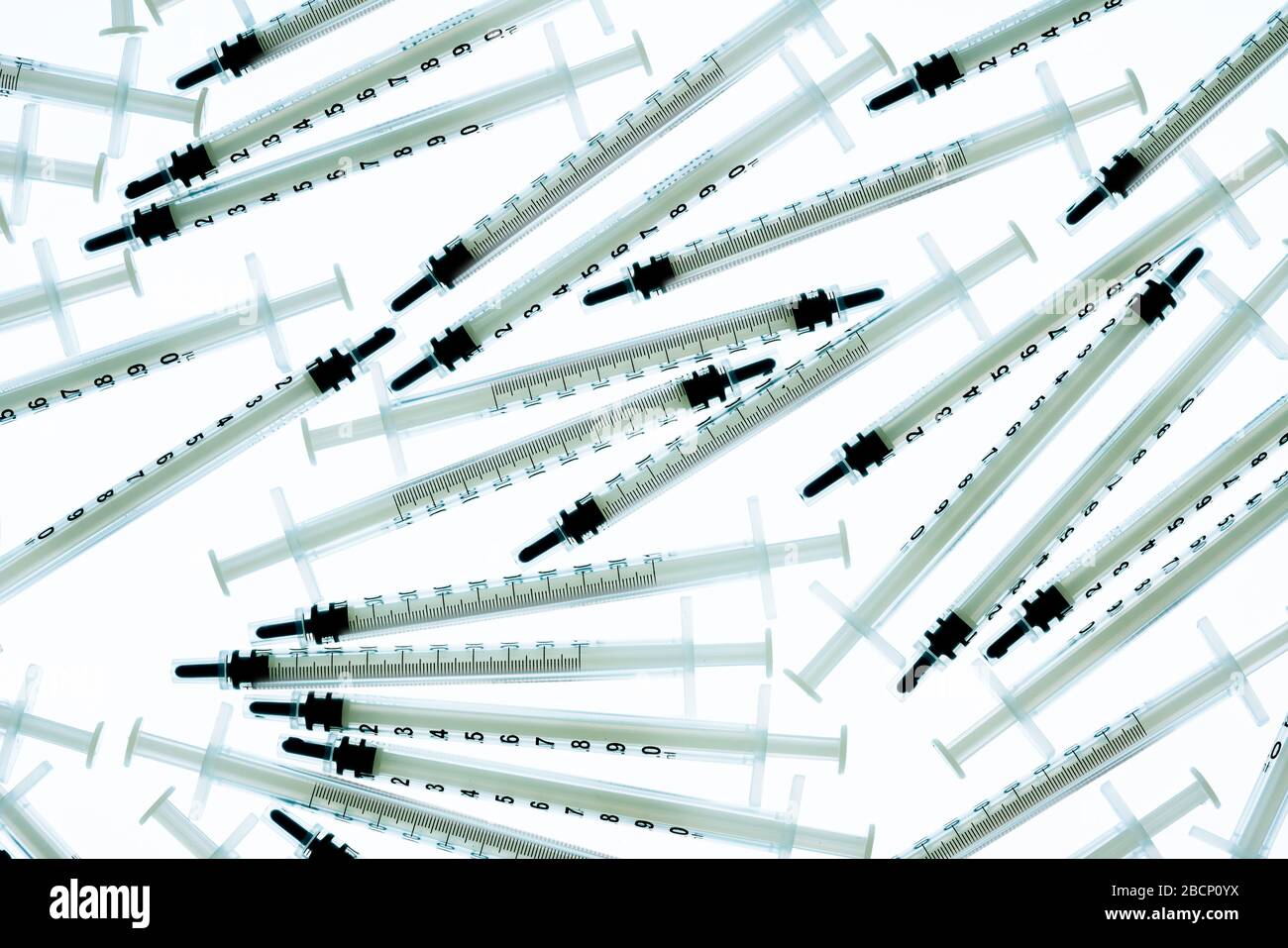 Tuberculin Injection syringes on white background Stock Photo - Alamy