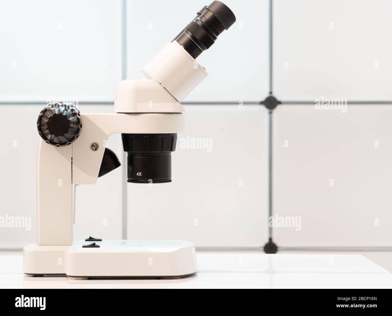School microscope in a biology class Stock Photo - Alamy
