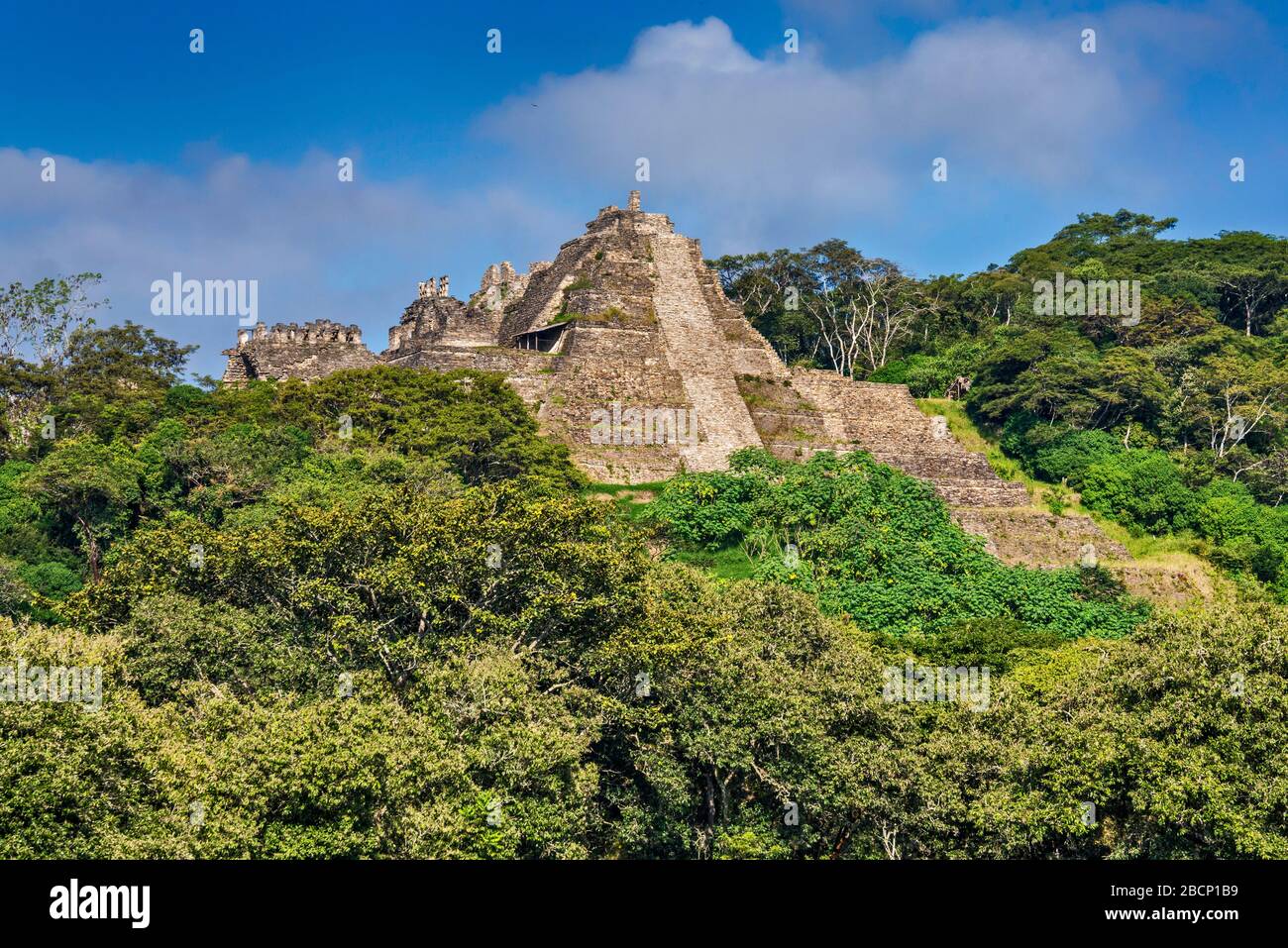 Acropolis, Maya ruins at Tonina archaeological site, near Ocosingo ...