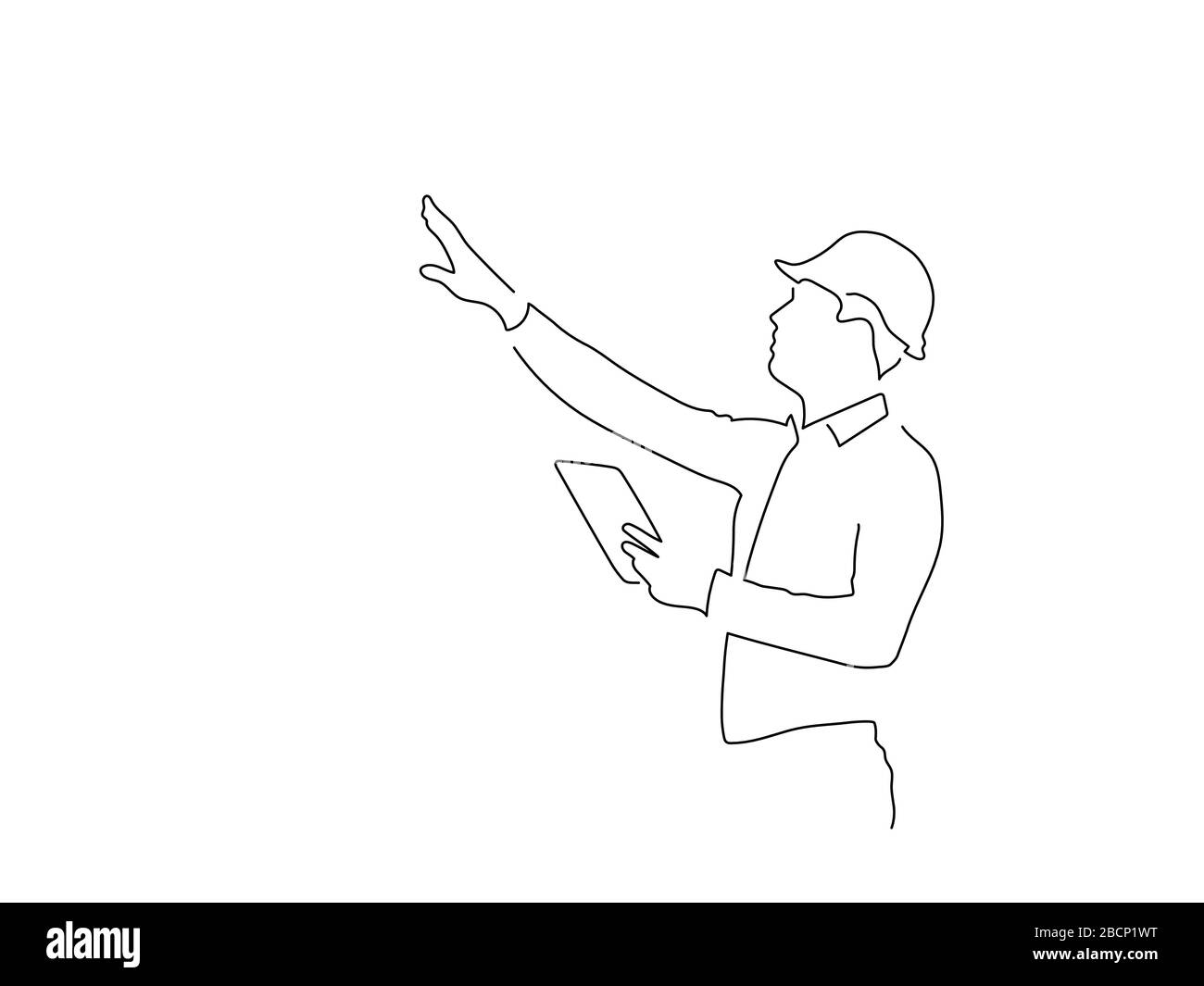 Logistics line drawing, vector illustration design Stock Vector Image ...