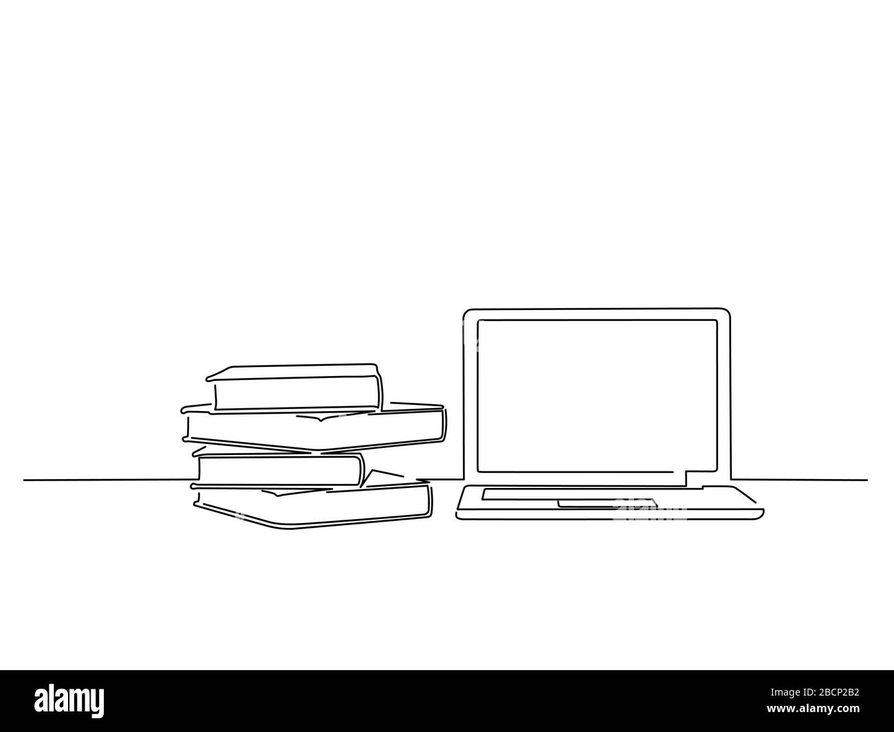School isolated line drawing, vector illustration design. Education ...