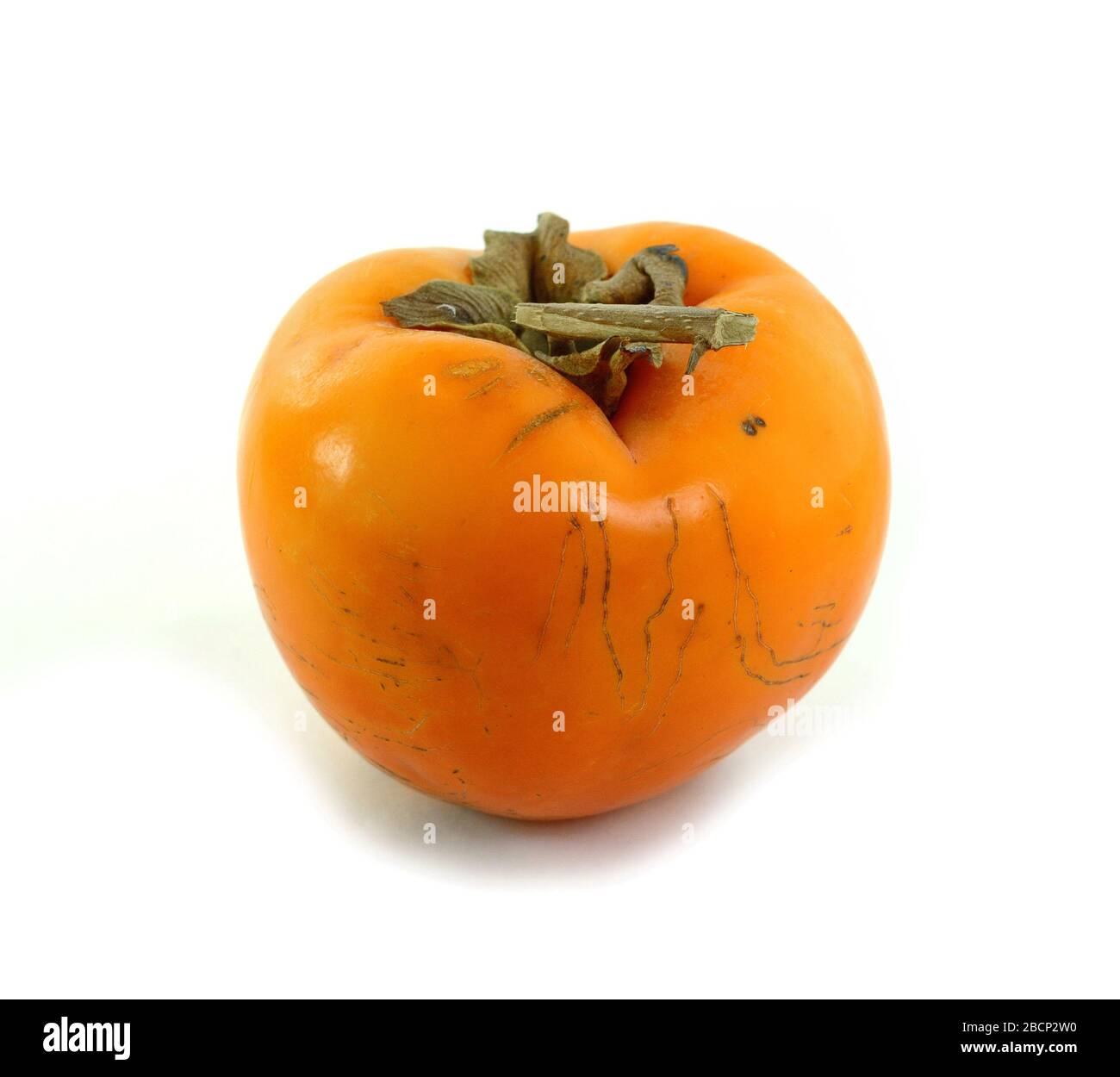 fresh ripe persimmons isolated on white background Stock Photo - Alamy