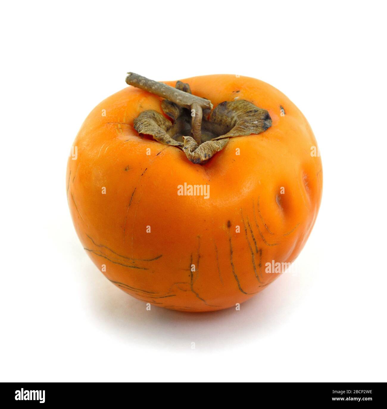 fresh ripe persimmons isolated on white background Stock Photo - Alamy