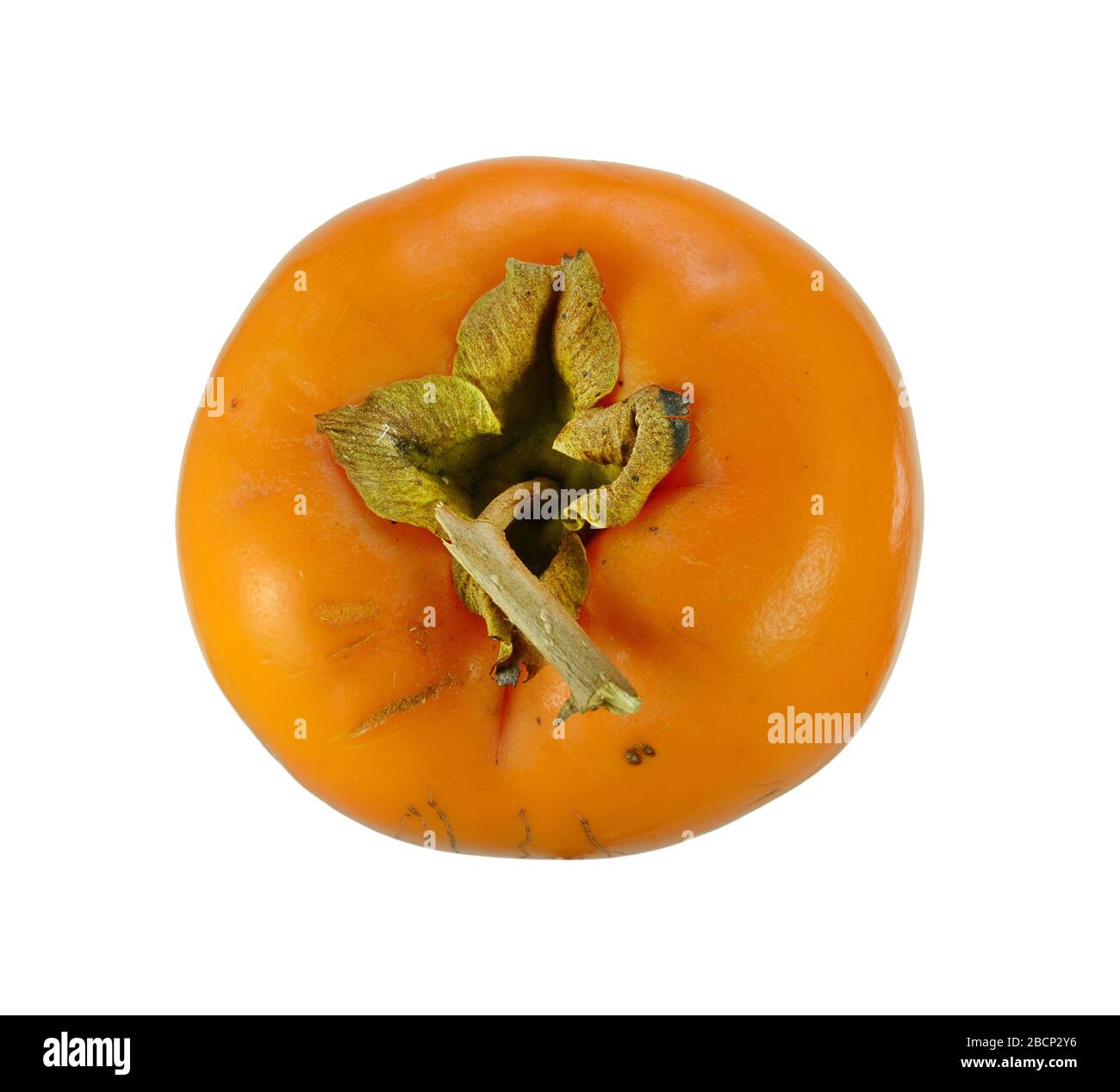 Fresh bright whole persimmon Cut Out Stock Images & Pictures - Alamy