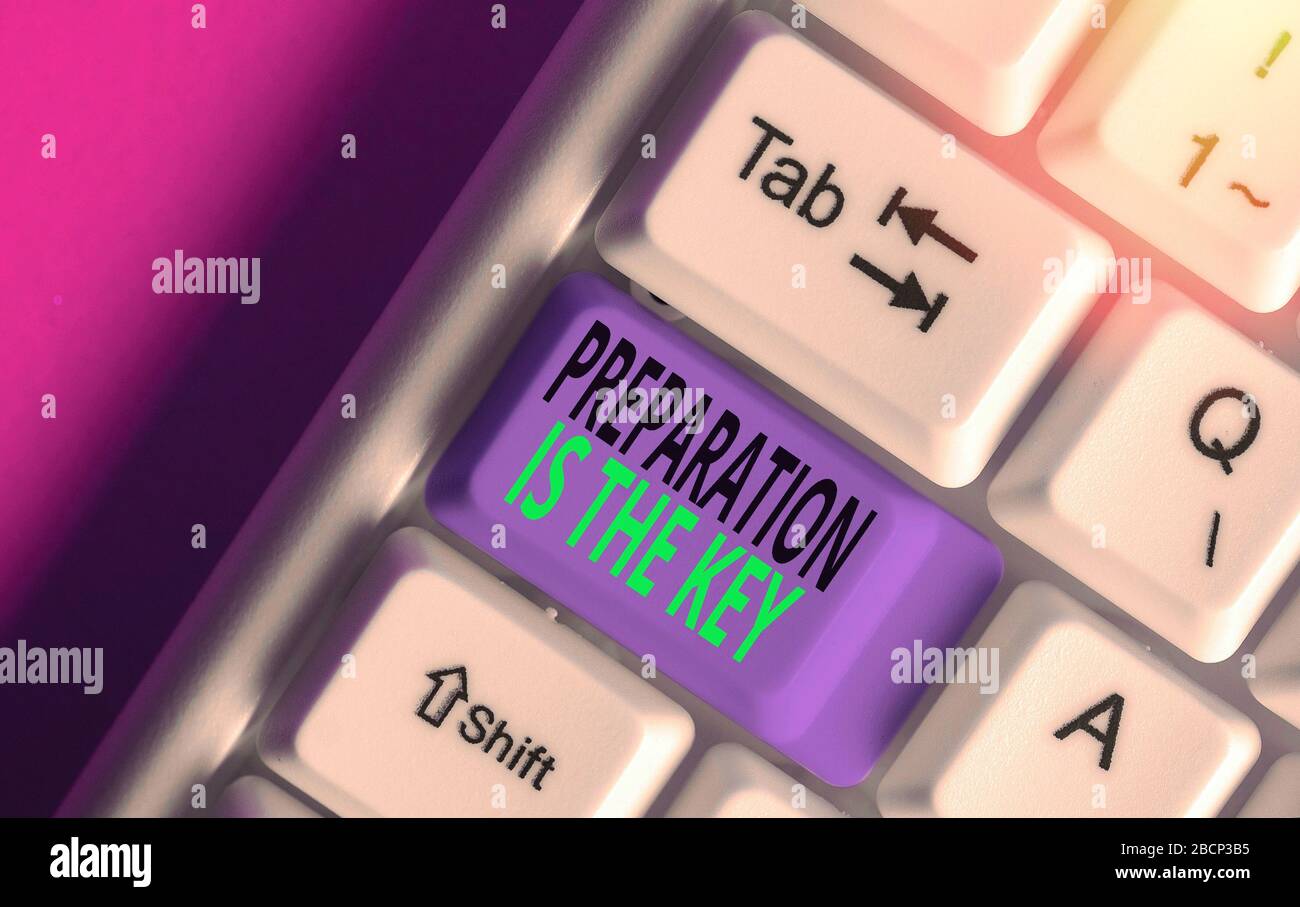 Handwriting text Preparation Is The Key. Conceptual photo it reduces ...
