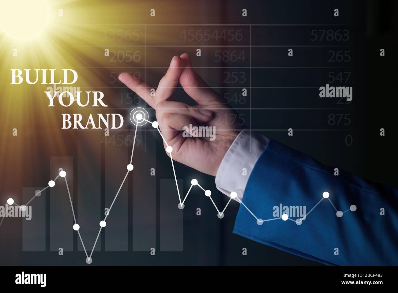 Text sign showing Build Your Brand. Business photo showcasing enhancing ...