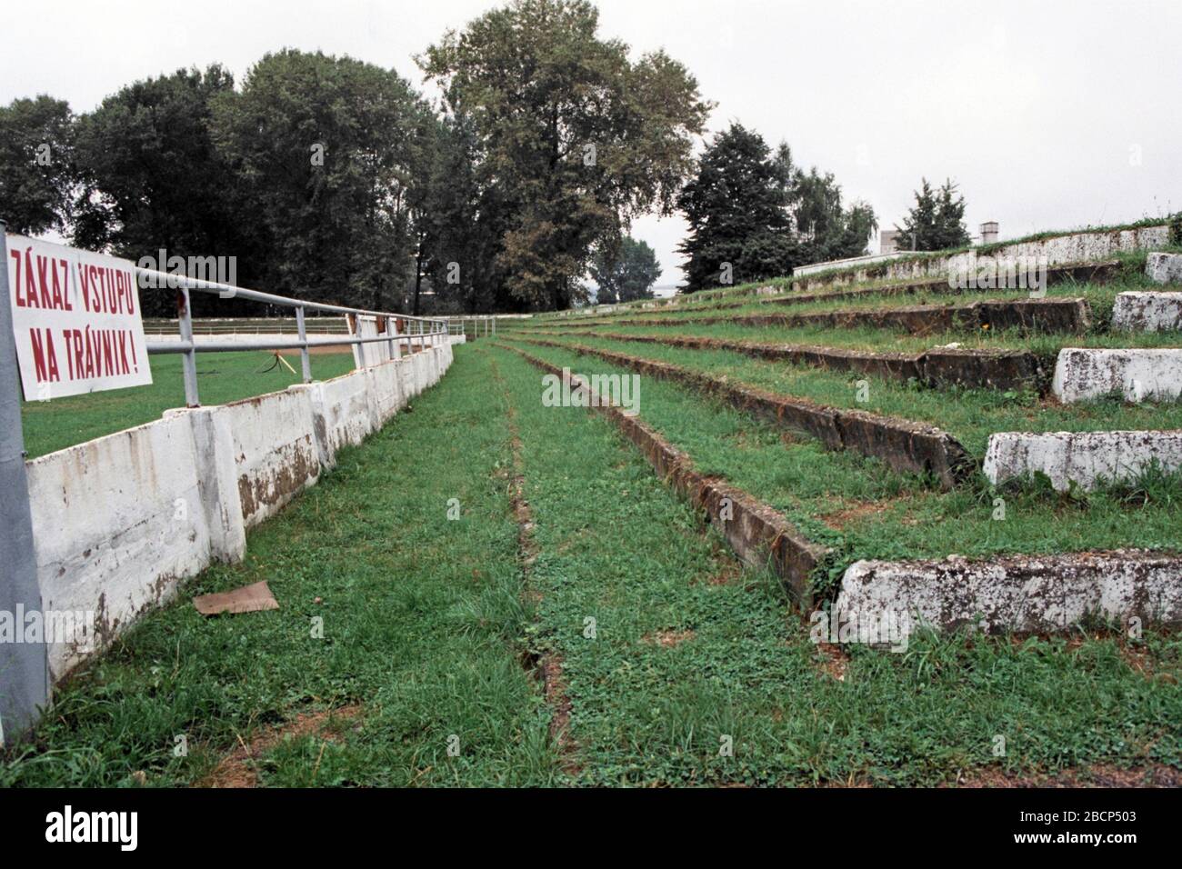 General view of Ozeta Stadium, formerly owned by Ozeta Trencin and ...