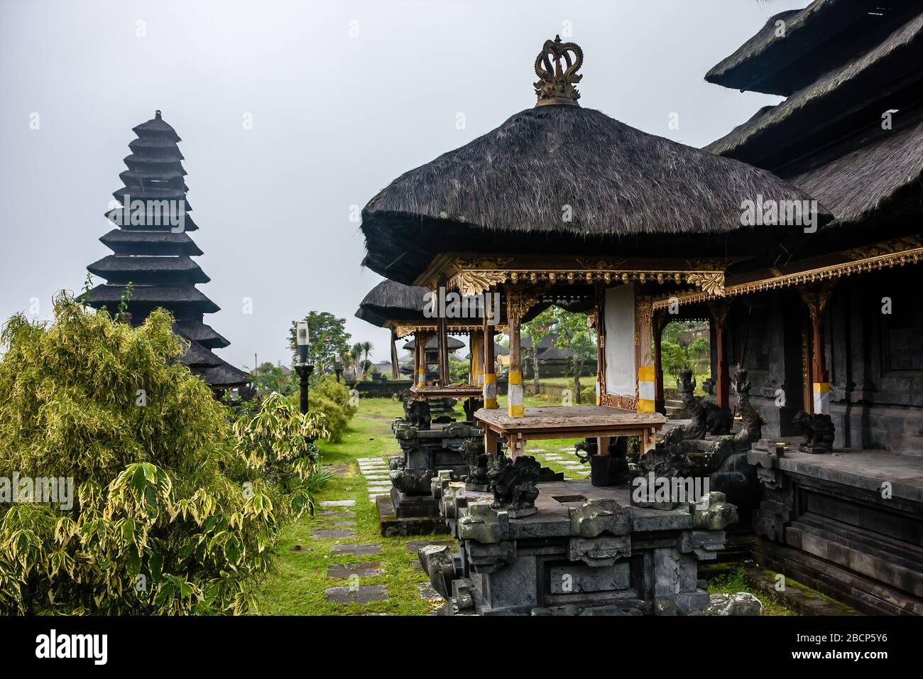 Shrines in Pura Besakih Temple, the largest temple in Bali, Indonesia ...