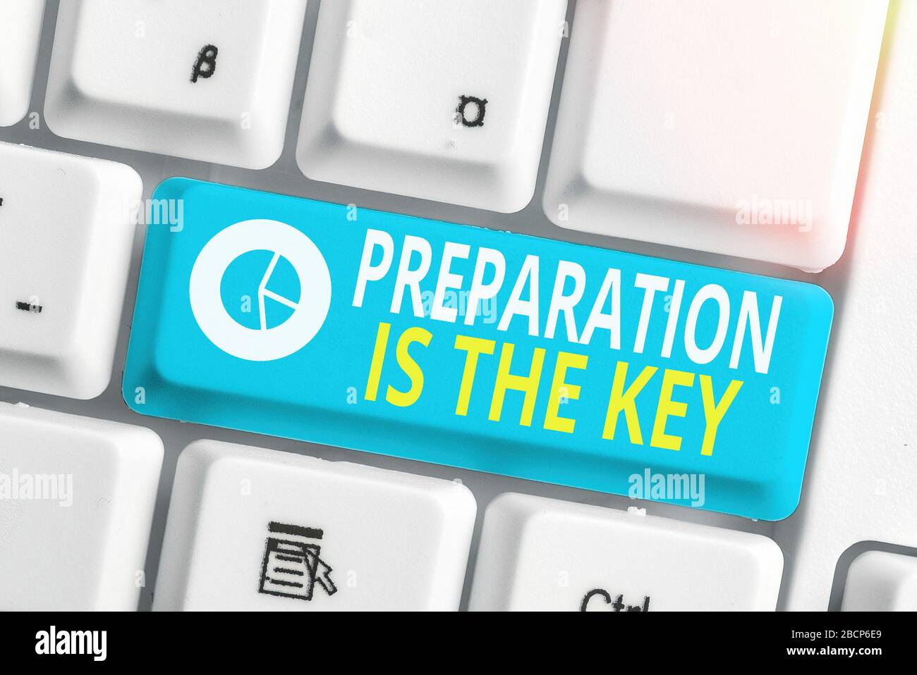 Text sign showing Preparation Is The Key. Business photo showcasing it ...