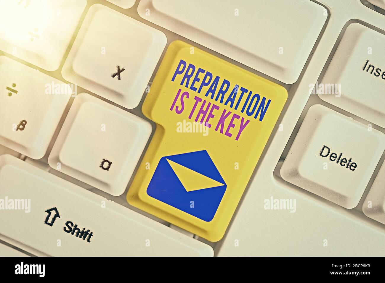 Conceptual hand writing showing Preparation Is The Key. Concept meaning ...