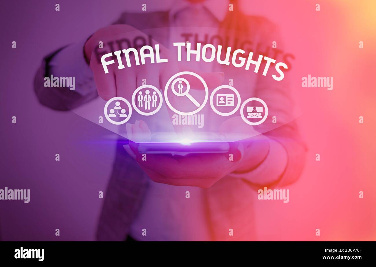 Conceptual hand writing showing Final Thoughts. Concept meaning the ...