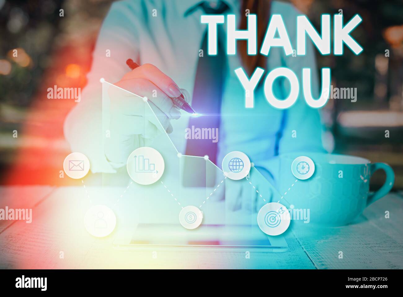 Text sign showing Thank You. Business photo text a polite expression ...