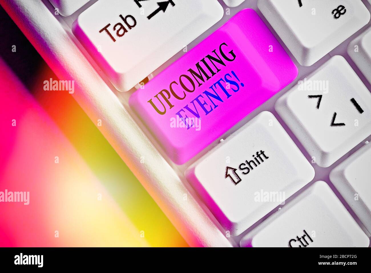 Text sign showing Upcoming Events. Business photo text thing that will ...