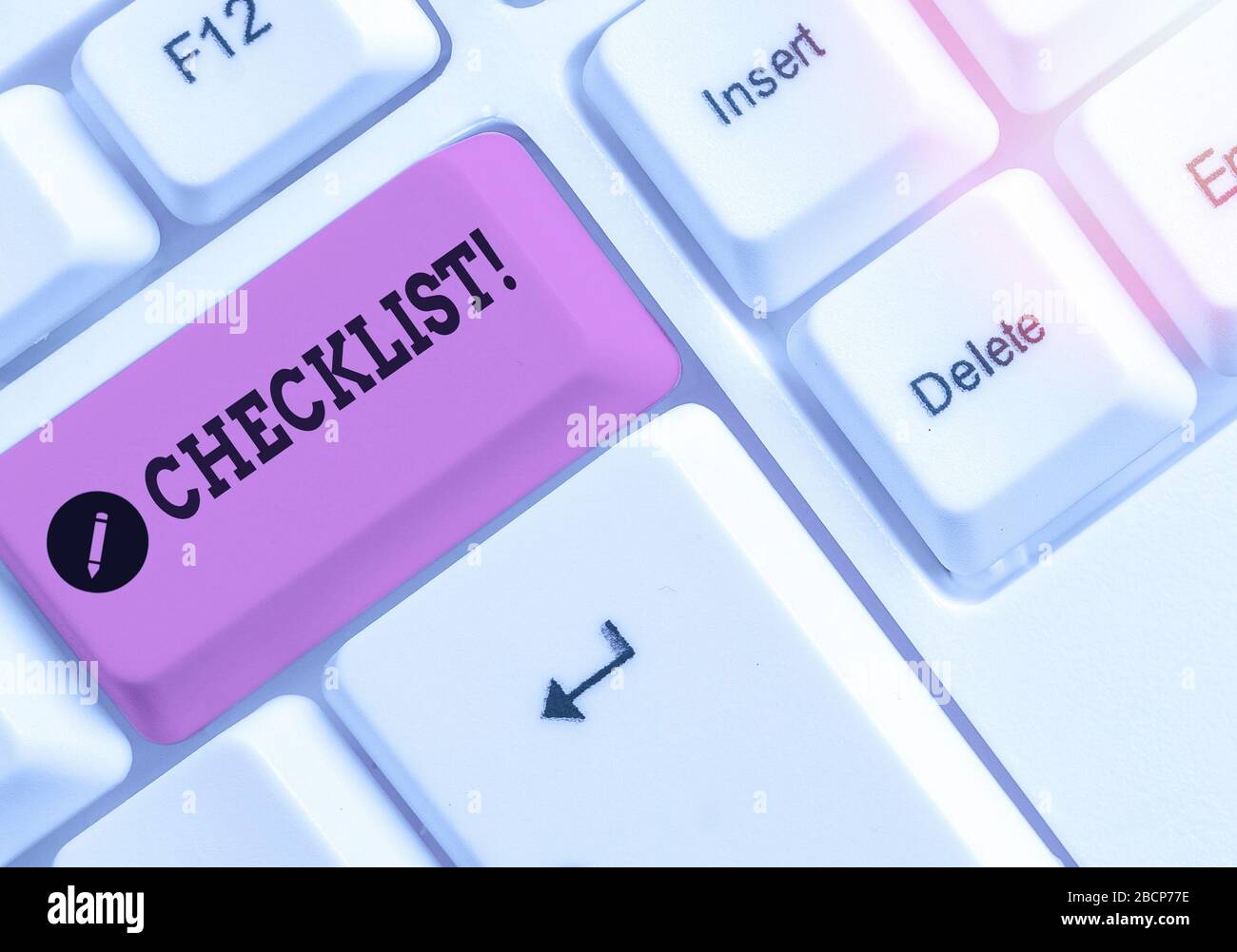 Writing note showing Checklist. Business concept for list items ...