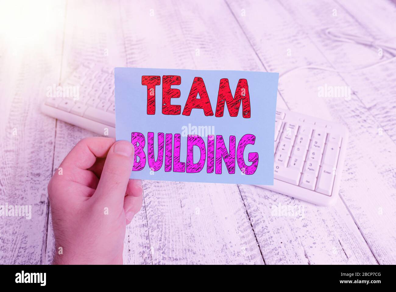 Handwriting text writing Team Building. Conceptual photo various types ...