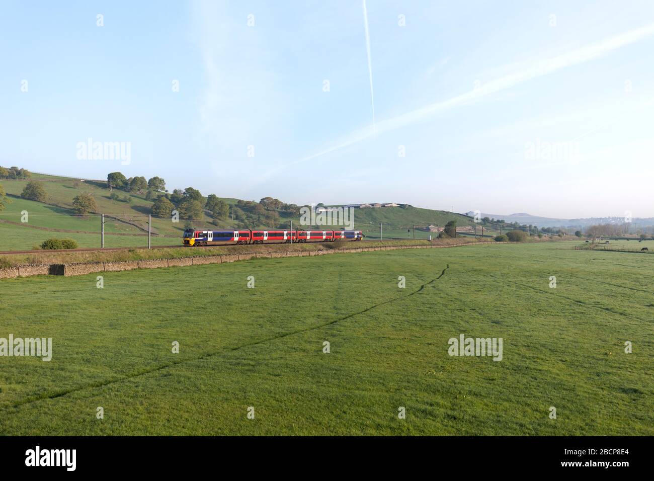 Northern Rail Siemens class 333 electric train passing Snaygill on the ...