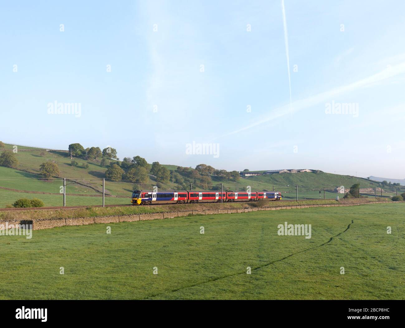 Northern Rail Siemens class 333 electric train passing Snaygill on the ...