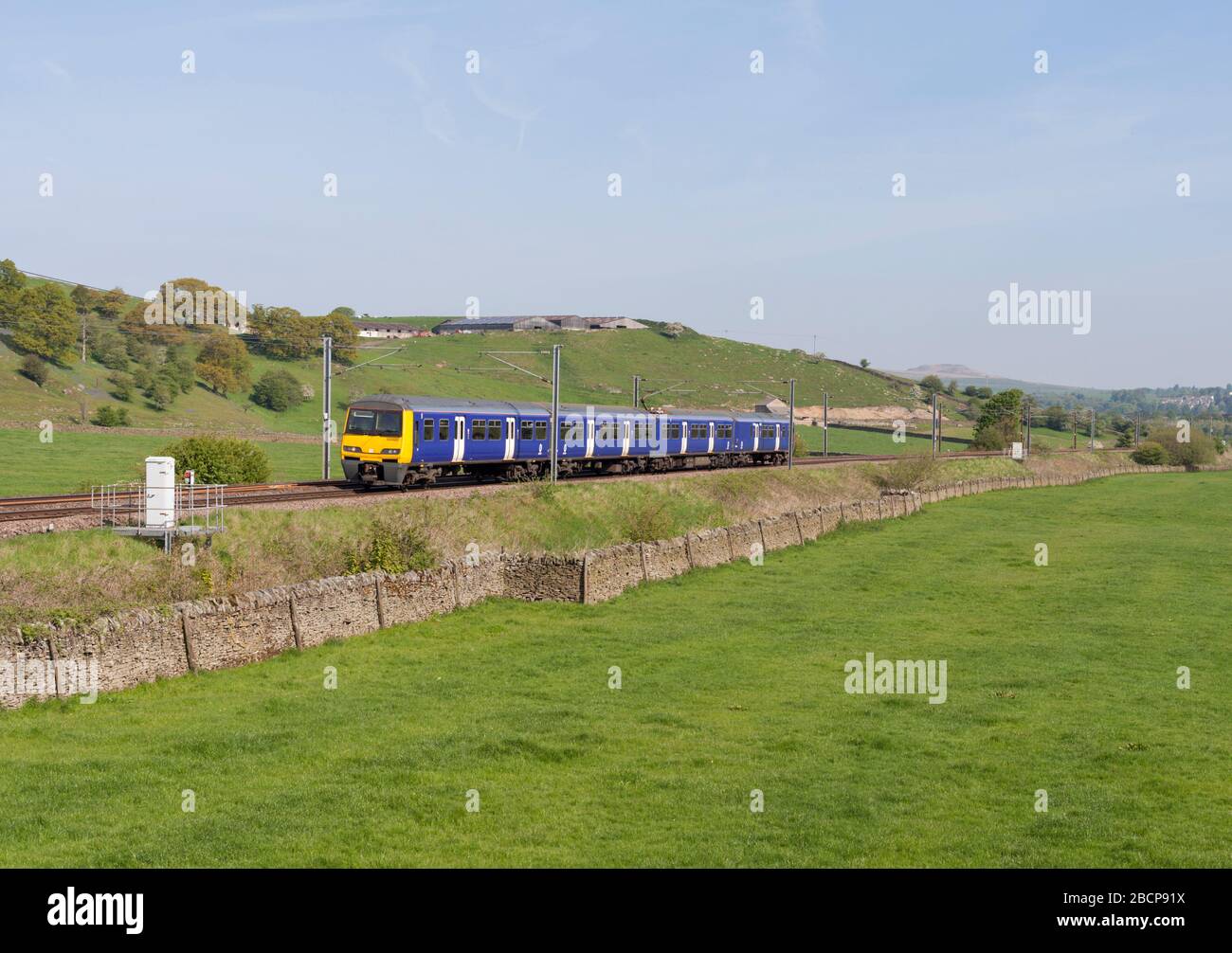 Northern Rail class 322 electric train 322482 passing Snaygill on the ...