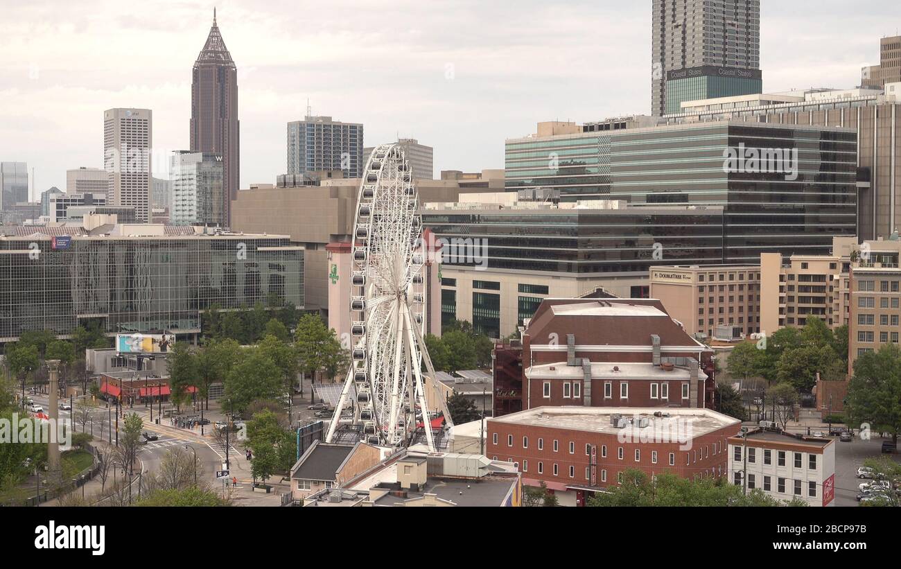 The city of Atlanta - aerial view from a rooftop - ATLANTA, USA - APRIL ...
