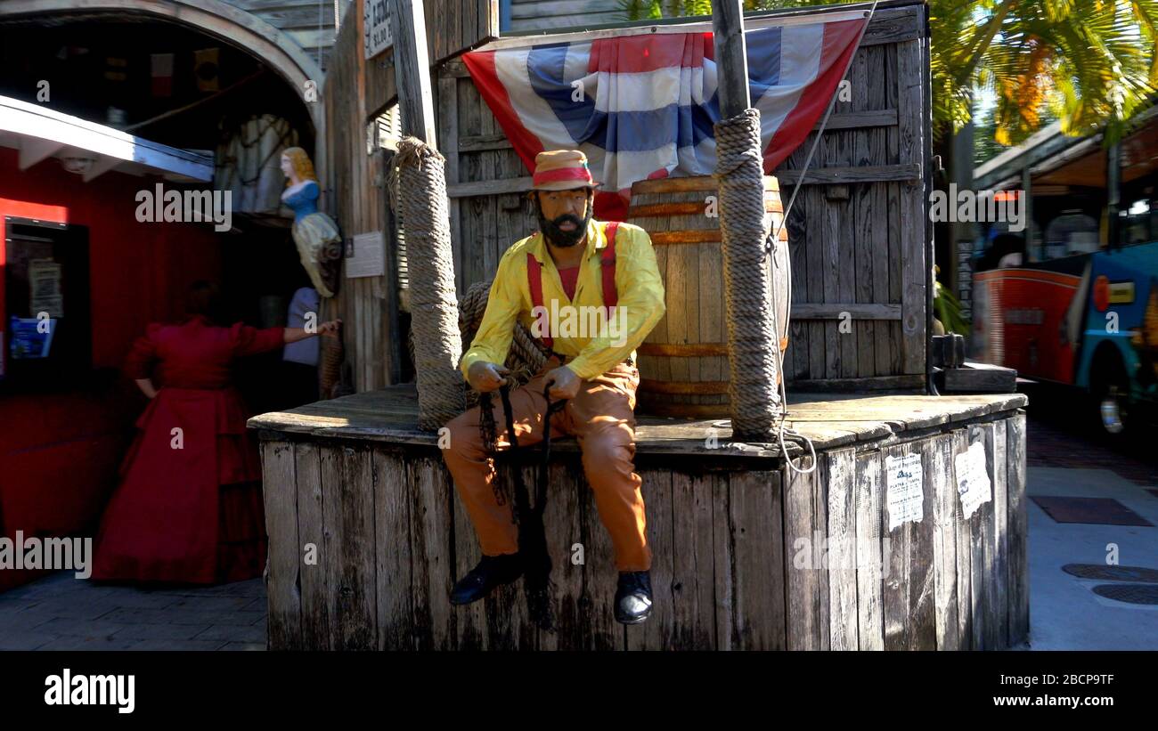 Statue at Shipwreck museum Key West - KEY WEST, USA - APRIL 12, 2016 ...