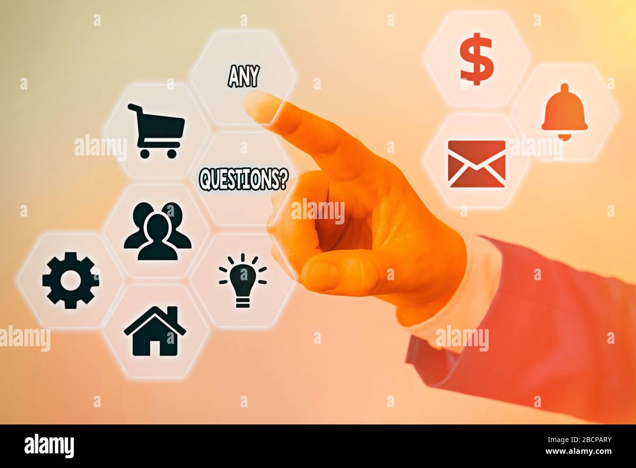 Writing note showing Any Questions Question. Business concept for you ...