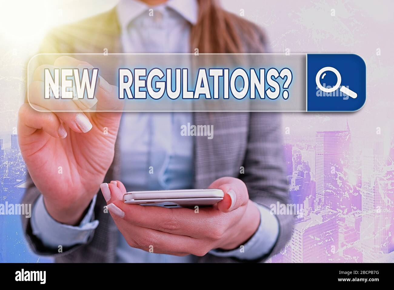 Text sign showing New Regulations Question. Business photo text rules ...