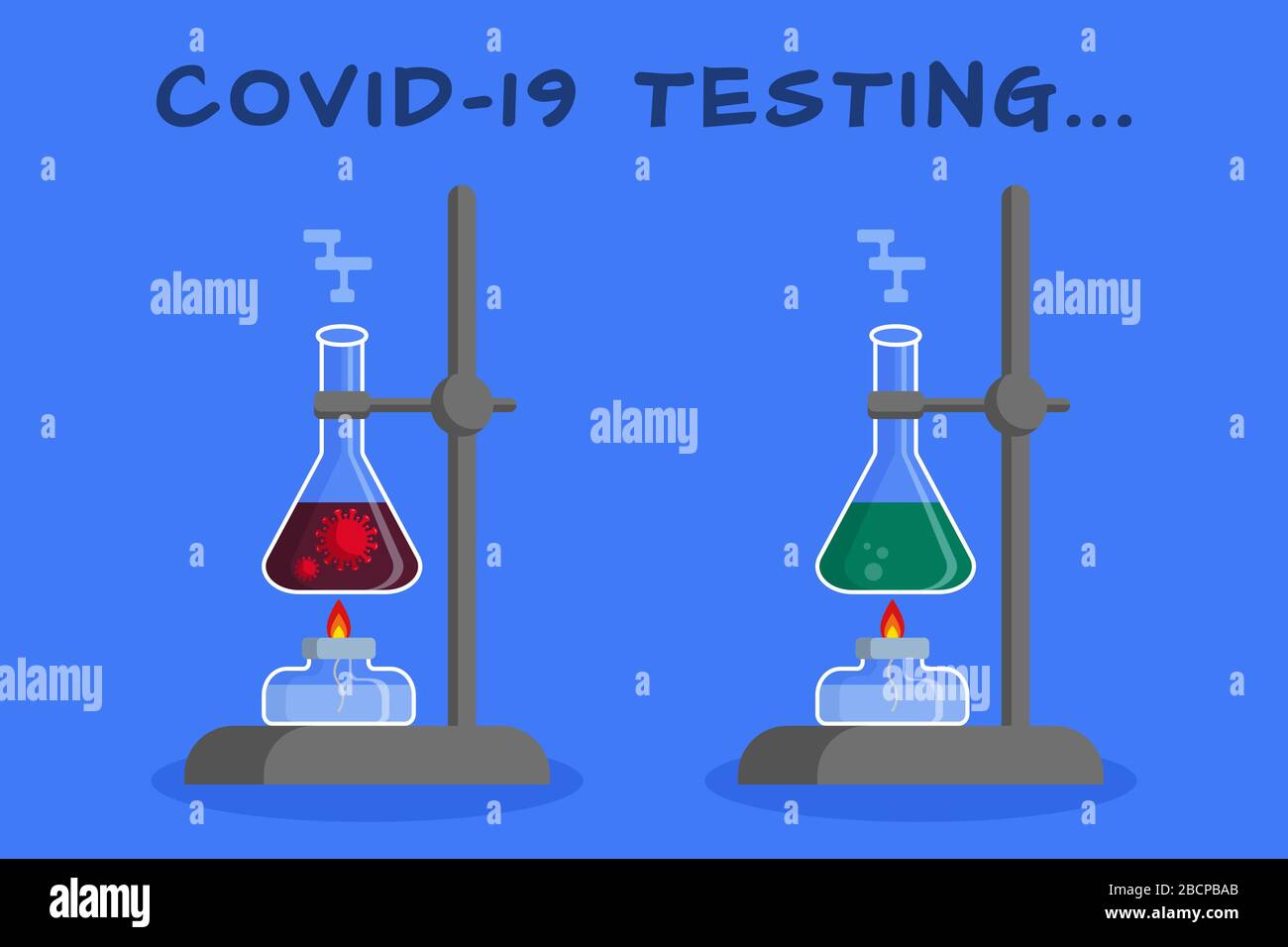 Test with blood sample for COVID-19, Coronavirus test. Positive and ...