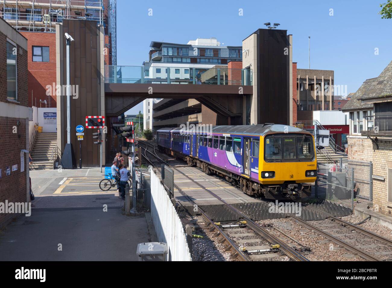Northern rail class 144 pacer train 144022 arriving at Lincoln on a ...
