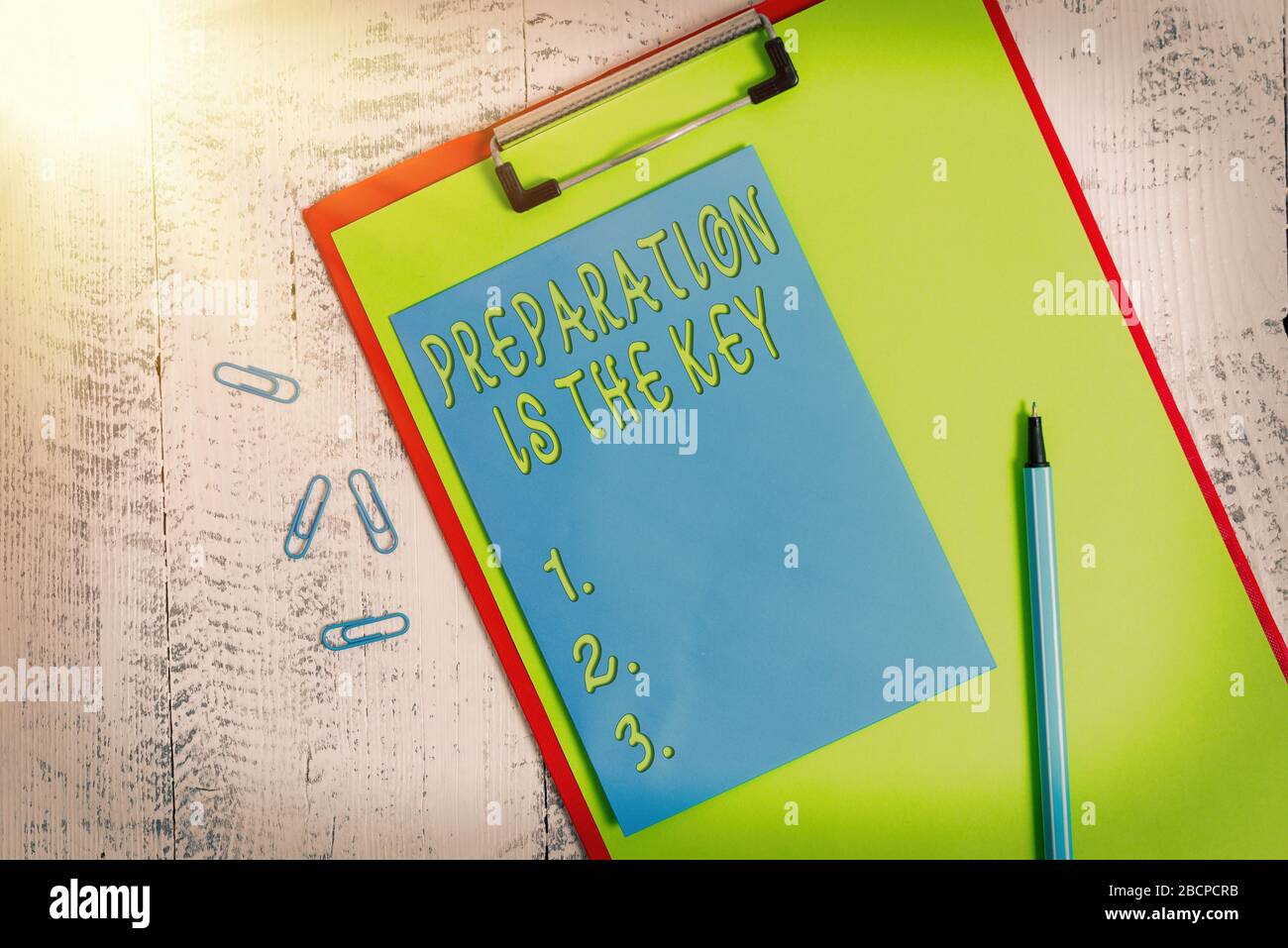 Conceptual hand writing showing Preparation Is The Key. Concept meaning ...