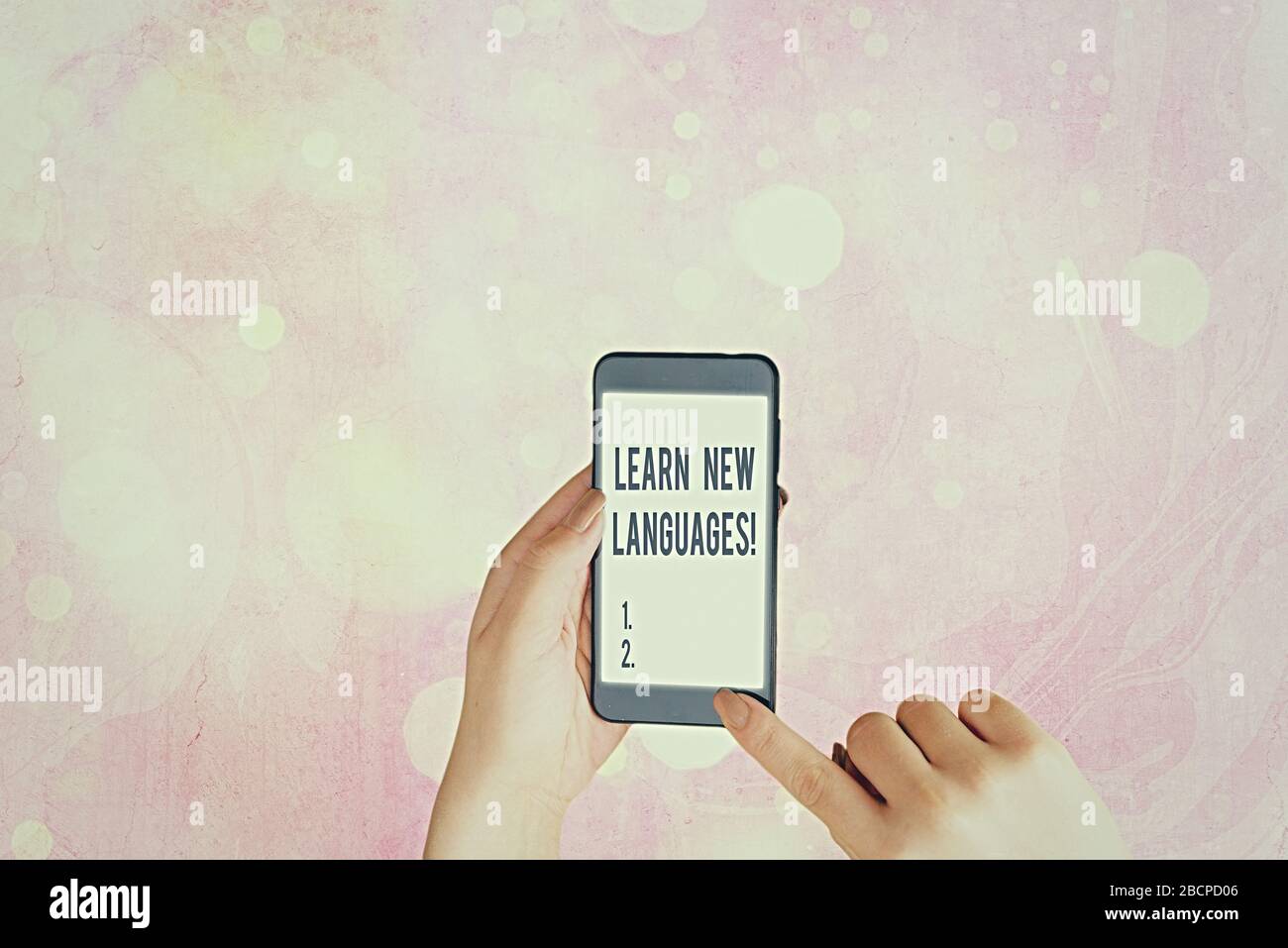 Writing note showing Learn New Languages. Business concept for ...