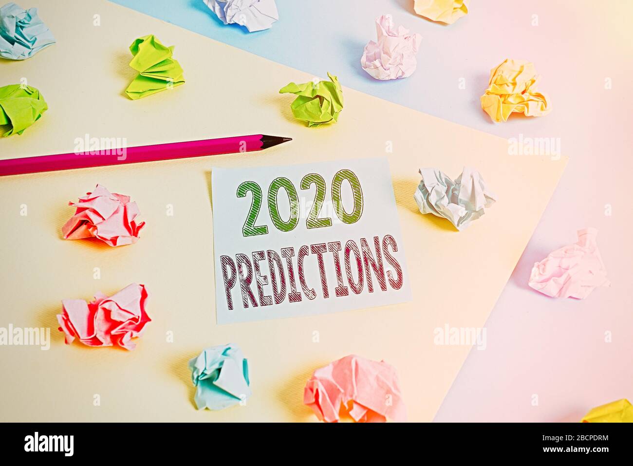 Text sign showing 2020 Predictions. Business photo showcasing statement ...