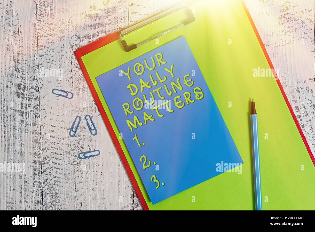 Conceptual hand writing showing Your Daily Routine Matters. Concept ...