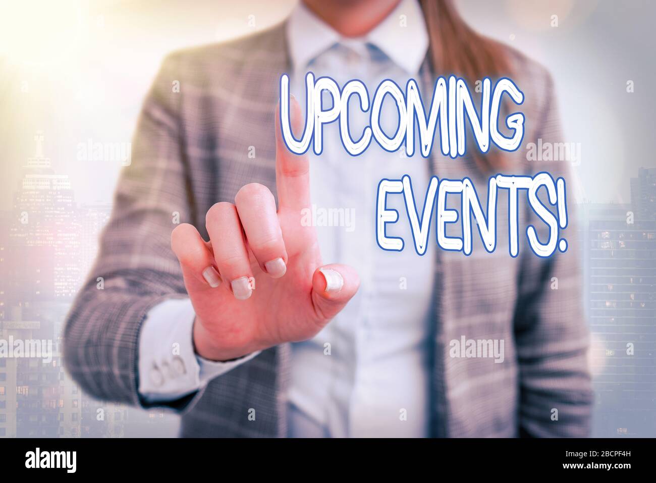 Handwriting text writing Upcoming Events. Conceptual photo thing that ...