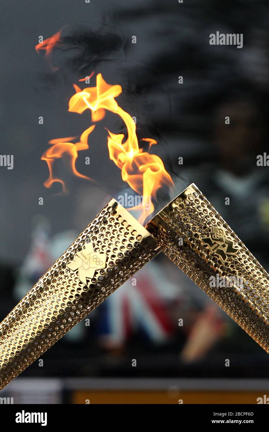 The 2012 Olympic Torch relay event in Brighton, East Sussex. Pictured ...