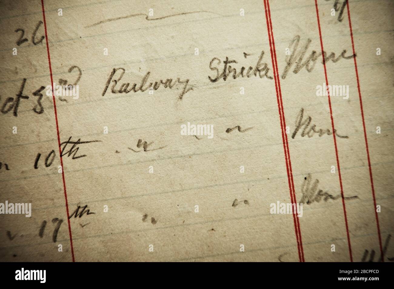 Old diary with handwriting hi-res stock photography and images - Alamy