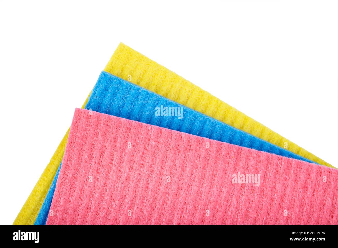 Cleaning rag in various colors isolated on white background. File ...