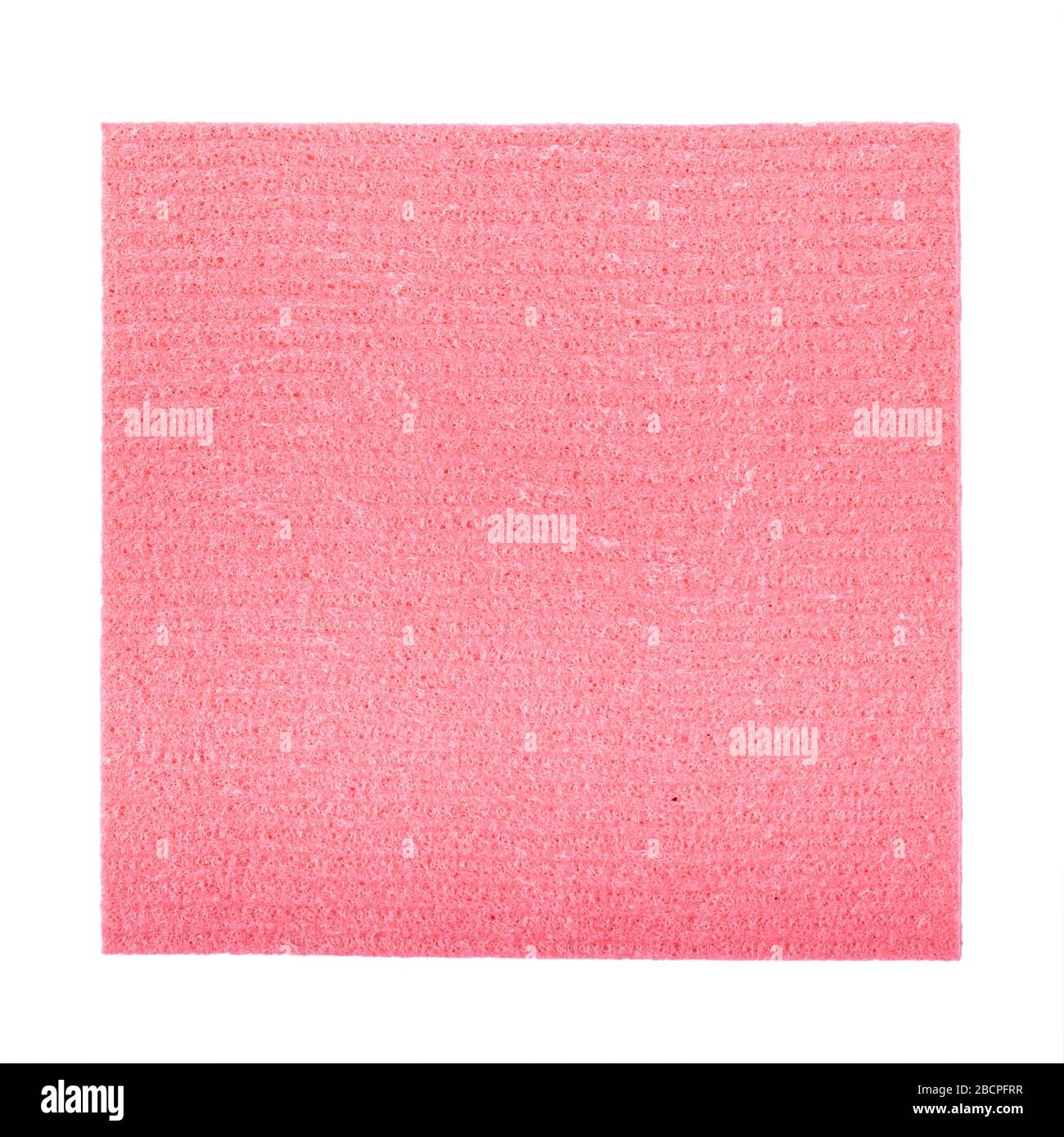 Cleaning rag in pink color isolated on white background. File contains ...