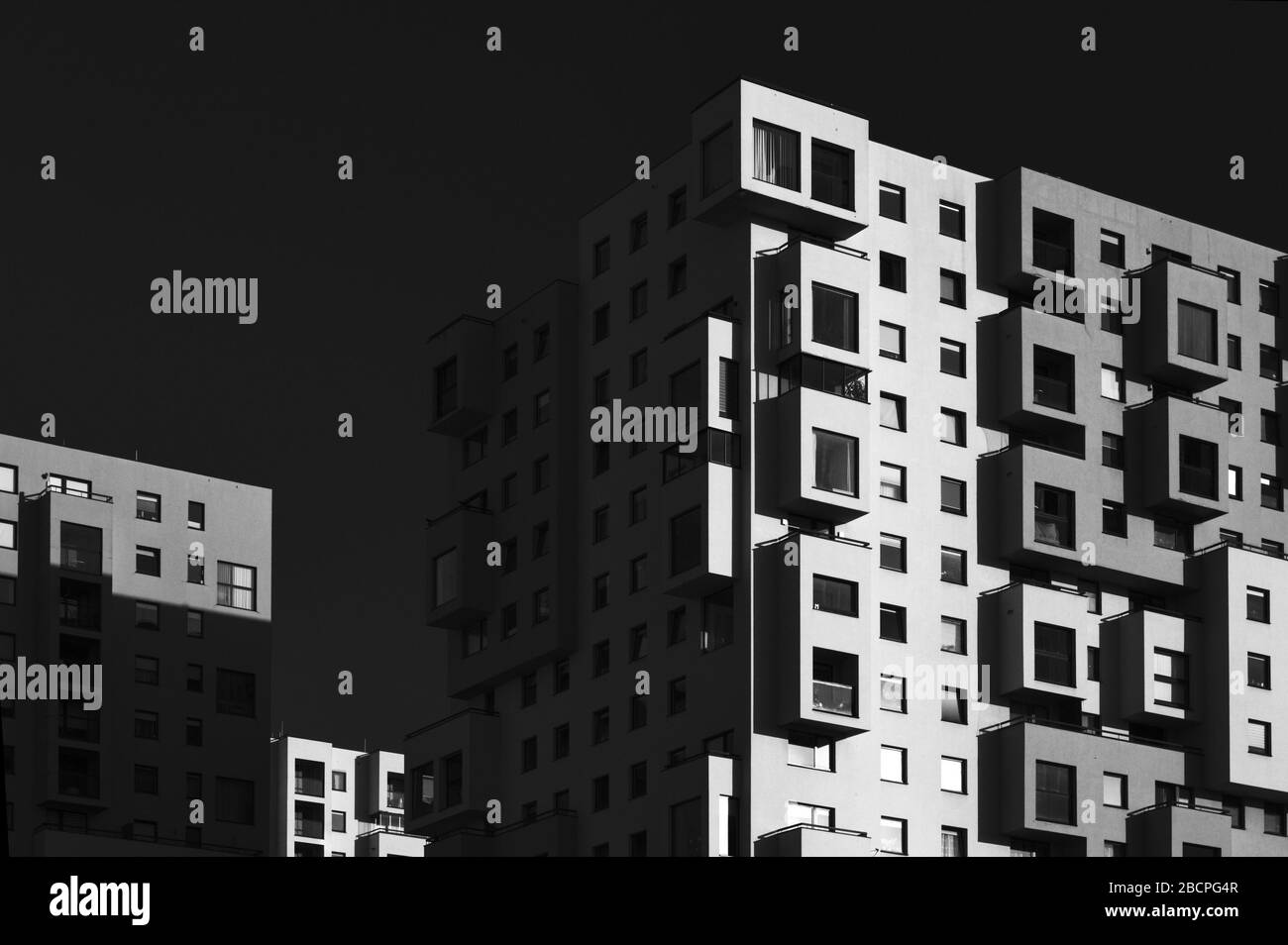 Perspective in architecture. Geometry. Modern buildings Stock Photo - Alamy