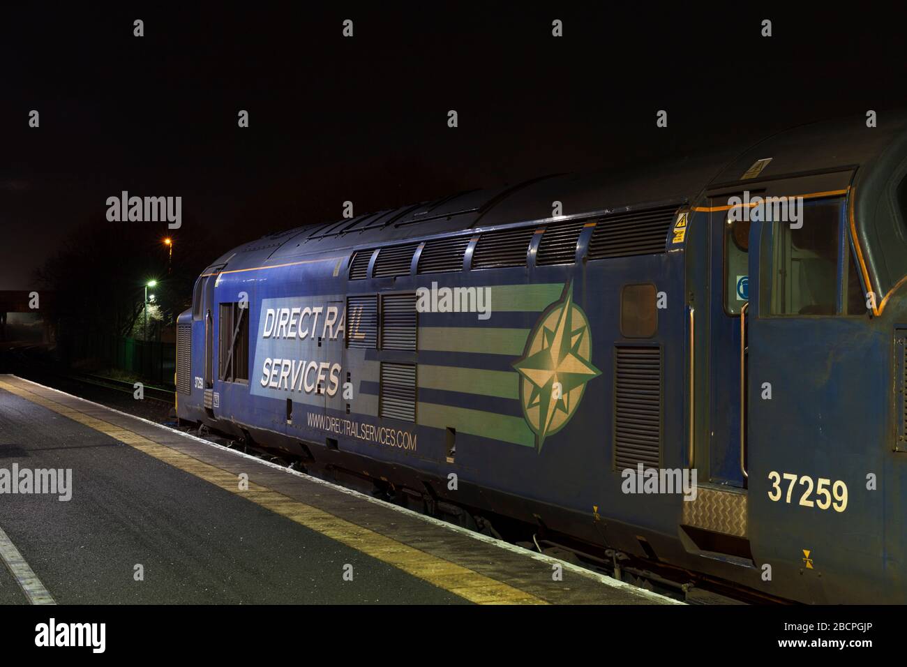 Direct rail Services class 37 locomotive 37259 at Morecambe railway ...