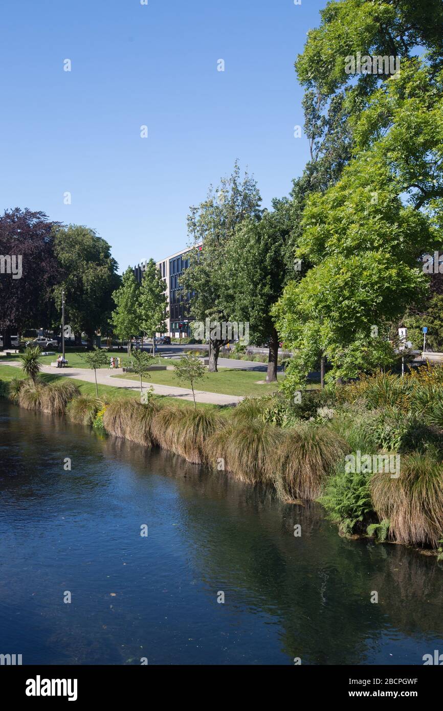 Park by the river Stock Photo - Alamy