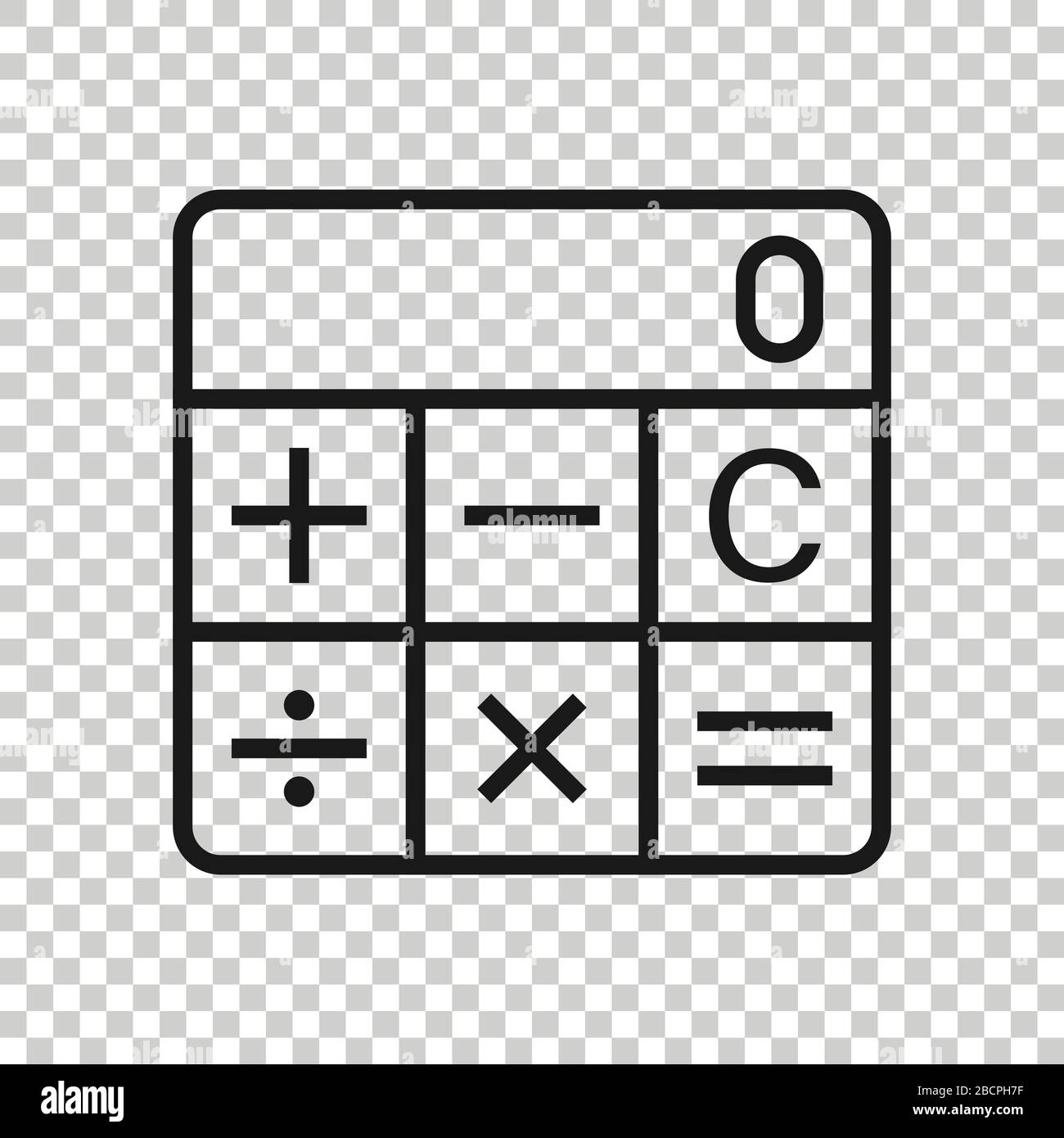 Calculator icon in flat style. Calculate vector illustration on white ...