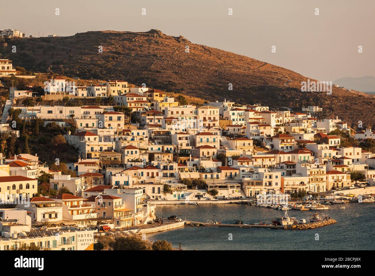 Greece, Cyclades archipelago, Andros island: Batsi Stock Photo - Alamy