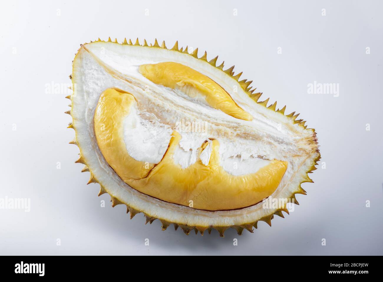 Close-up of an opened ripe durian pulp Stock Photo - Alamy
