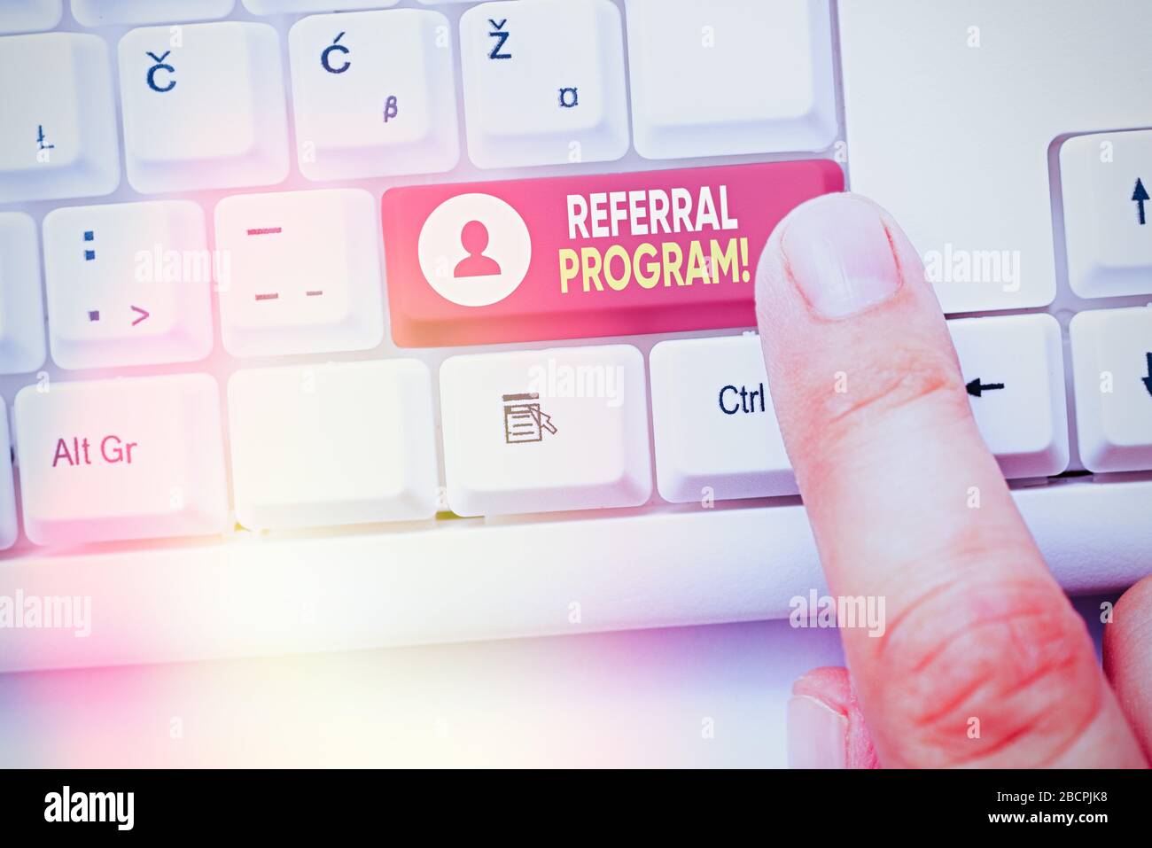 Conceptual hand writing showing Referral Program. Concept meaning ...