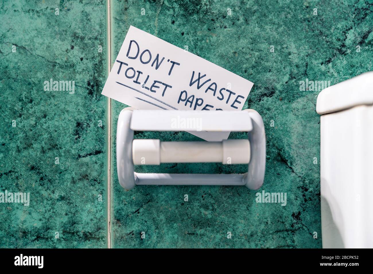 Finished toilet paper roll in the bathroom. Don't waste toilet paper it ...