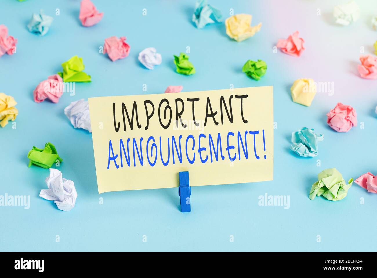 Handwriting text writing Important Announcement. Conceptual photo ...