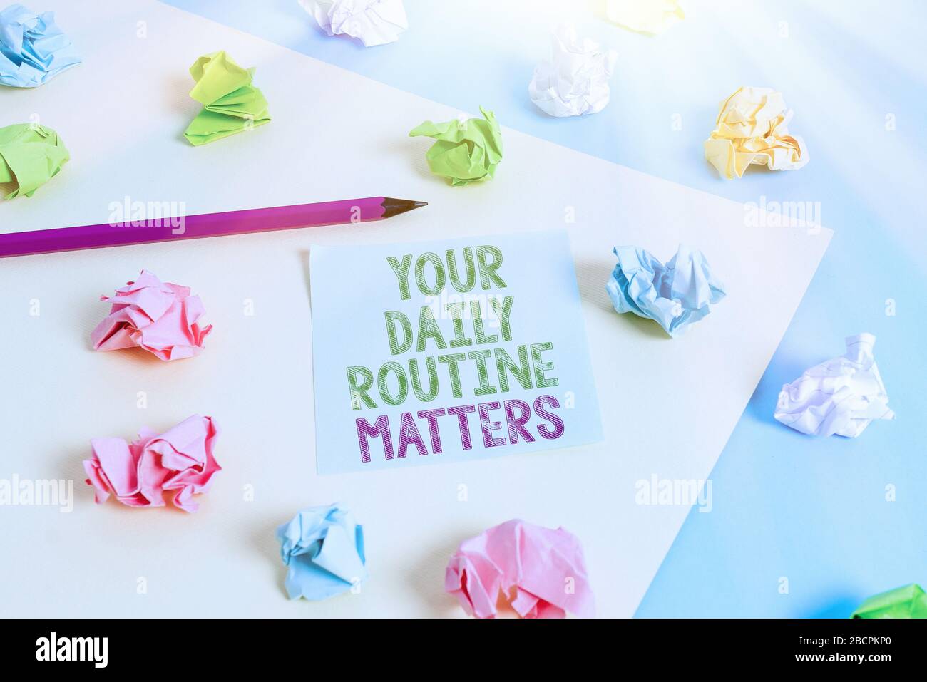 Text sign showing Your Daily Routine Matters. Business photo showcasing ...